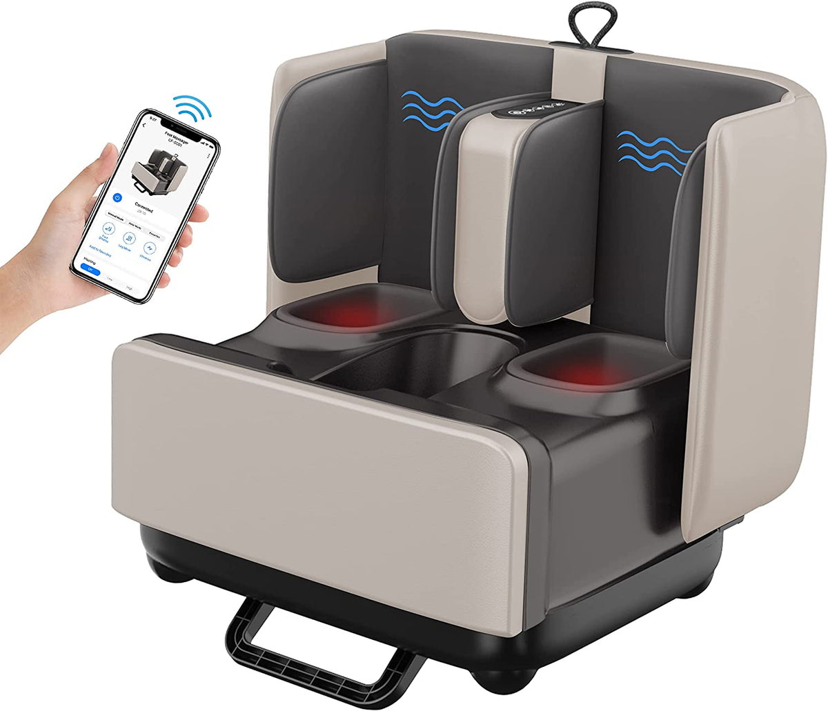 ITEM# 0112 2 in 1 Foot Massager Machine & Ottoman Foot Rest, Shiatsu F ...